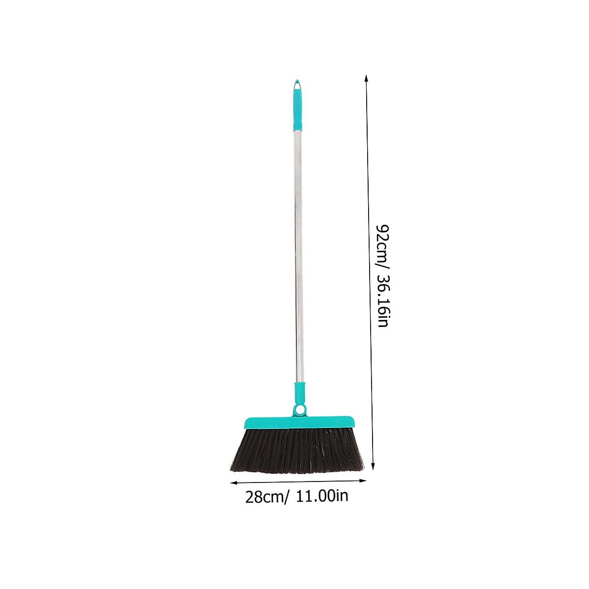 Ipetboom Heavy Duty Push Broom Long Handle House Broom Indoor Rotatable Angle Broom Commercial Broom Brush for Concrete Wood Tile Floors
