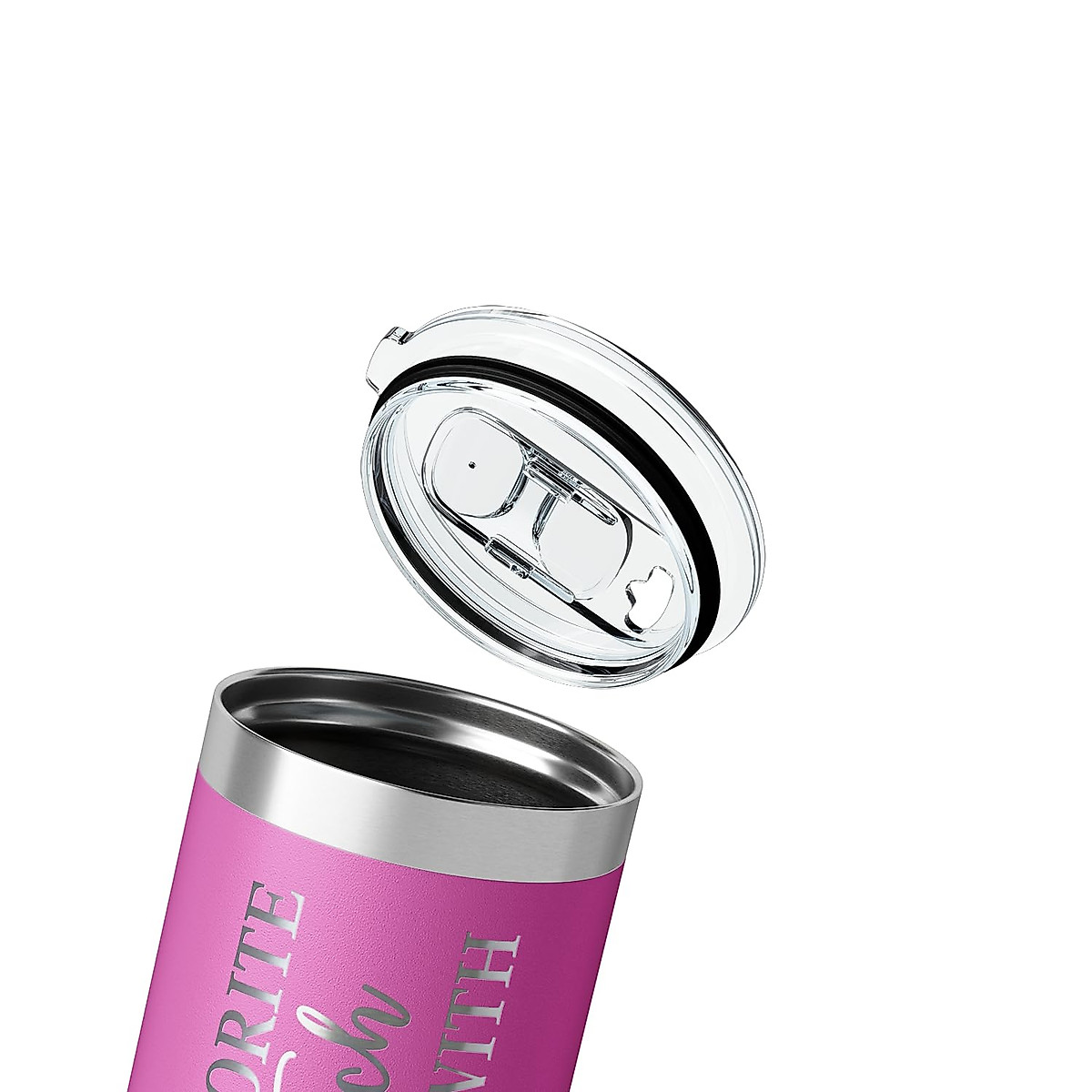 Cuptify You're my Favorite Bitch to Bitch About Skinny Tumbler with Lid Laser Engraved on Blush 22 oz Vacuum Insulated Birthday Gift for Women, Best Friend, Sister