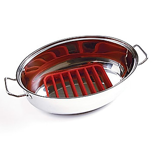 Norpro Rectangle Silicone Roasting Rack, Red, 1 EA (299)