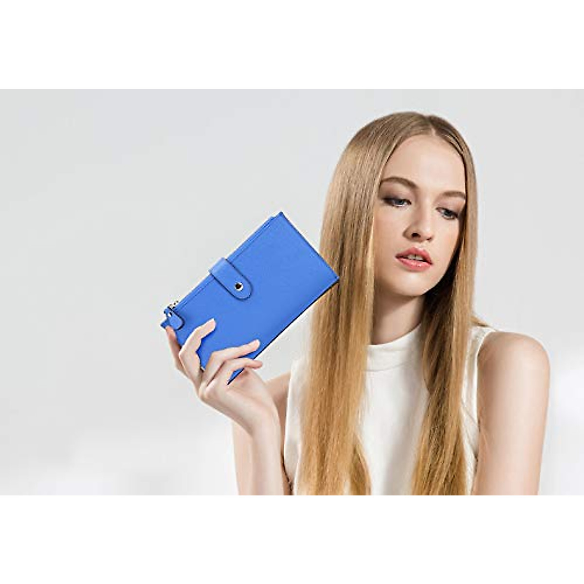 YALUXE Wallet for Women RFID Blocking Genuine Leather Multi Slots Organizer with Zipper Pocket Credit Card Holder Bifold