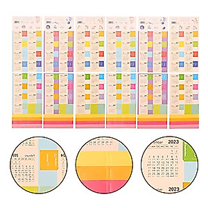 NUOBESTY 12 Sets Calendar Stickers 2023.01-2024.03 Monthly Calendar Tabs Reminder Stickers Flags Divider for Appointment Book Diary Scrapbook Planner