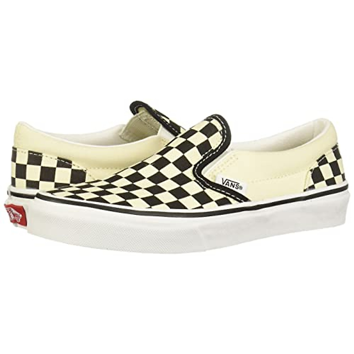 Vans Kids Classic Slip-On (Checkerboard) Black/True White VN000ZBU5GU Size 11.5