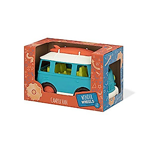 Battat- Wonder Wheels - Blue Toy Camper Van – Toy Rv For Kids, Toddlers – Realistic Details- Recyclable Materials- Camper Van- 1 Year +