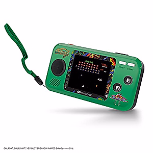 My Arcade Pocket Player Handheld Game Console: 3 Built In Games, Galaga, Galaxian, Xevious, Collectible, Full Color Display, Speaker, Volume Controls, Headphone Jack, Battery or Micro USB Powered