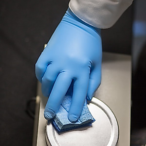 GLOVEPLUS HD Medical Blue NitrileGloves - 8 mil, 12 inches Long, Latex Free, Powder Free, Textured, Disposable, Non-Sterile, Medium,GPNHD64100-BX, Box of 50