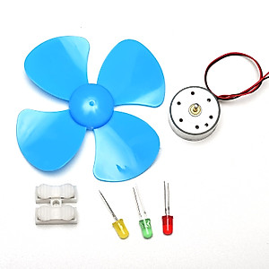 EUDAX DIY DC Power Micro Motor Wind Turbine Electricity Generator Blades Model
