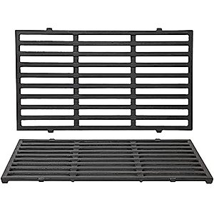 GASPRO 7637 Grill Grates Replacement for Weber Spirit 200 Series, Spirit E-210 S-210 (Front-Mounted Control), Heavy-Duty Cast Iron, 17.5 x 10.2 Inch, 2-Pack