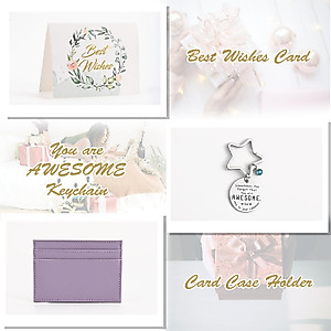 Qtencas Thank You Gifts, YOU'RE AWESOME Insulated Travel Tumbler Gift Set, Appreciation Gifts Birthday Christmas Gift for Female Women Best Friend Her Coworker Sister Bff Wife Girlfriend