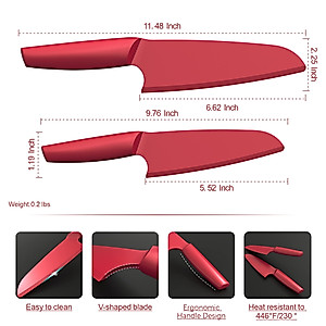 SWIBINJIT Nylon Knife | Plastic Knife Safe for Kids | 2 Piece set 11” and 9” | Nylon Knife Set for Cutting Fruits, Veggies and Bread | kids Nylon Knife for Nonstick Pans