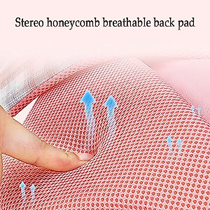 LIK EPOCH Pink Backpack Kawaii Backpack with Cute Pin Accessories Plush Pendant,16 Inch Aesthetic Personalized Breathable Backpack with Reflective Design