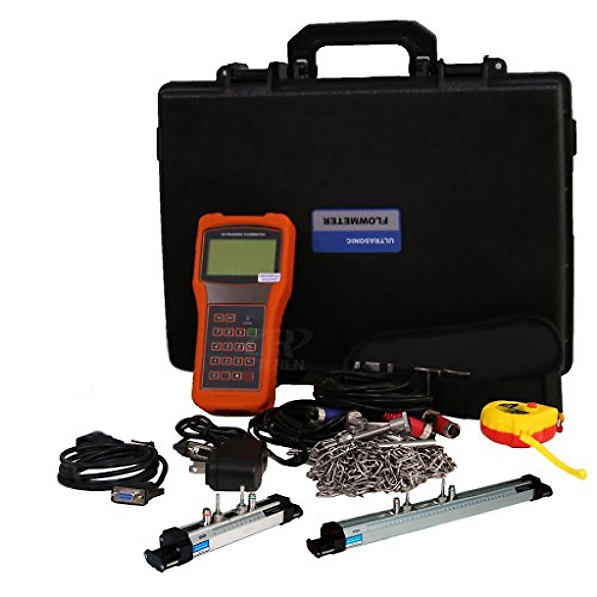TR-DTI-100H-HS + HM DTI Velocity Meter Digital Transit-Time Ultrasonic Flow Meter for Milk DN15 ~ DN300mm Pipe Size with HS HM Transducer -40~90 C Bracket Sensor Water Flowmeter