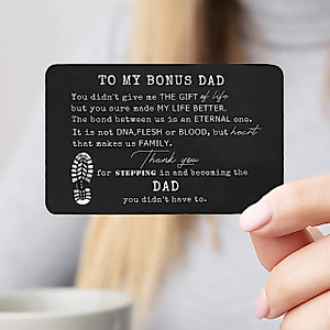 2024 Christmas Gifts for Stepdad Gift-Bonus Dad Appreciation Gifts from Daughter Son-Stepfather Gifts-Birthday Father's Day Gifts-You Didn't Give Me the Gift of Life-Wallet Insert Decor-Wallet Card