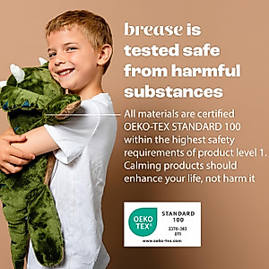 Brease 5 lb Weighted Green Dinosaur Stuffed Animal - Large, Cute Plush Toy Dino for Gentle Embrace and Peaceful Times, Huggable Companion for Kids & Adults, Ideal Heavy Plushie for All Ages