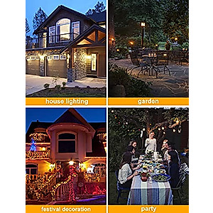 Hompavo 【Upgraded】 LED Flame Light Bulbs Halloween Decorations, 4 Modes Flickering Light Bulbs with Upside Down Effect, E26/E27 Base Flame Bulb for Christmas Party Home Indoor & Outdoor (2 Pack)