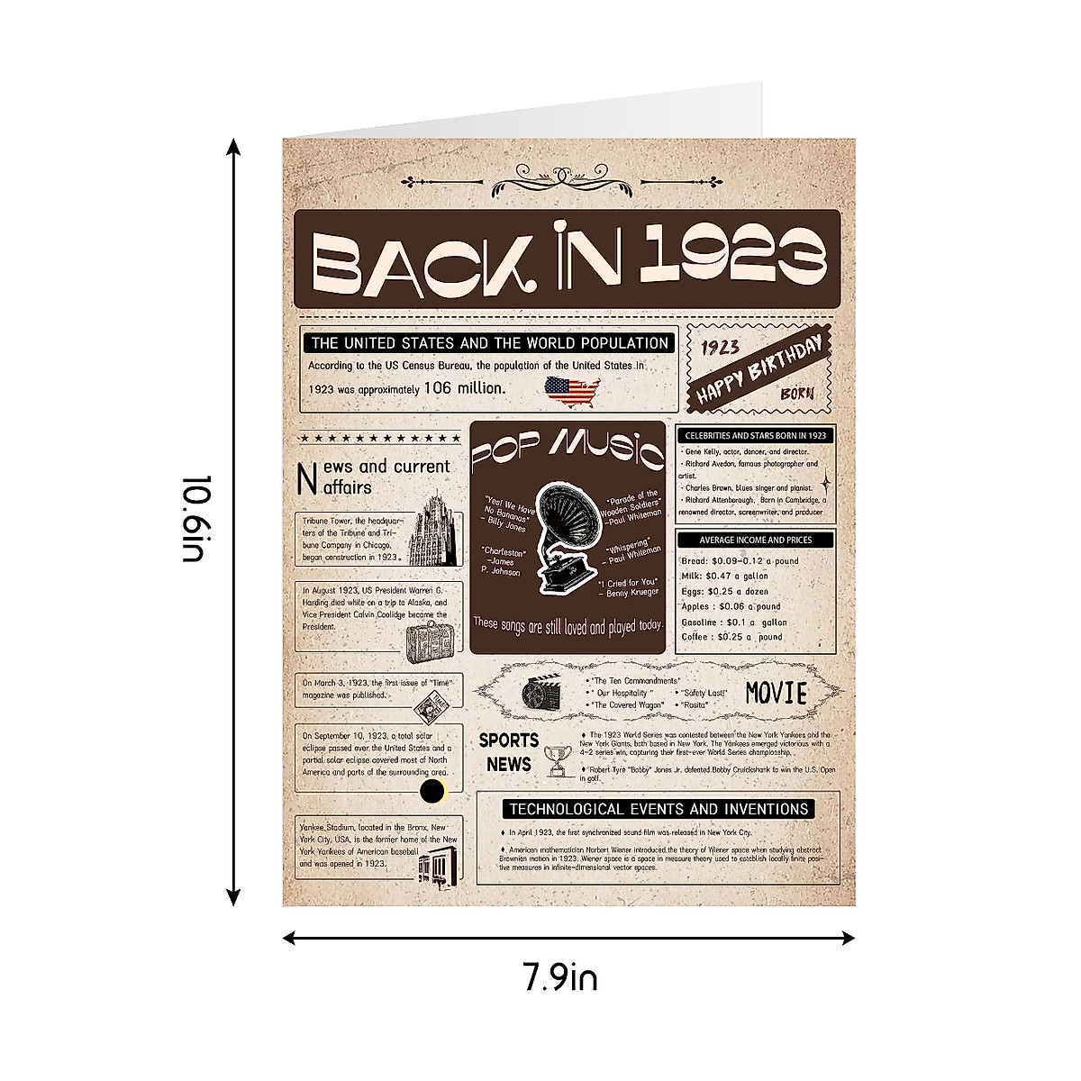 Jumbo Birthday Party Greeting Cards, Huge 100th Birthday Cards For Mom Dad, Men Women, 1943 Birthday Cards For Grandpa And Grandma, Jumbo 100th Birthday Cards For Him, Funny 100th Birthday Party