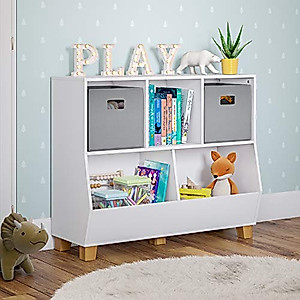 RiverRidge Kids Catch-All Multi-Cubby 35", White Toy Organizer