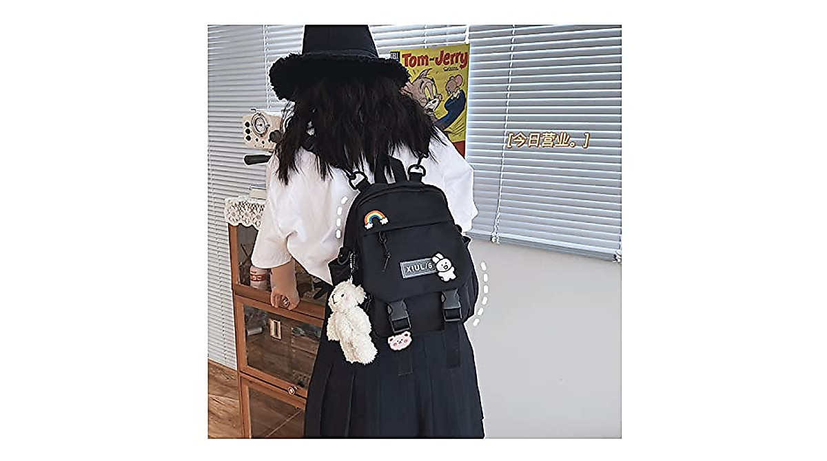 Cute Mini Backpack for Teens – Waterproof & Aesthetic with Accessories