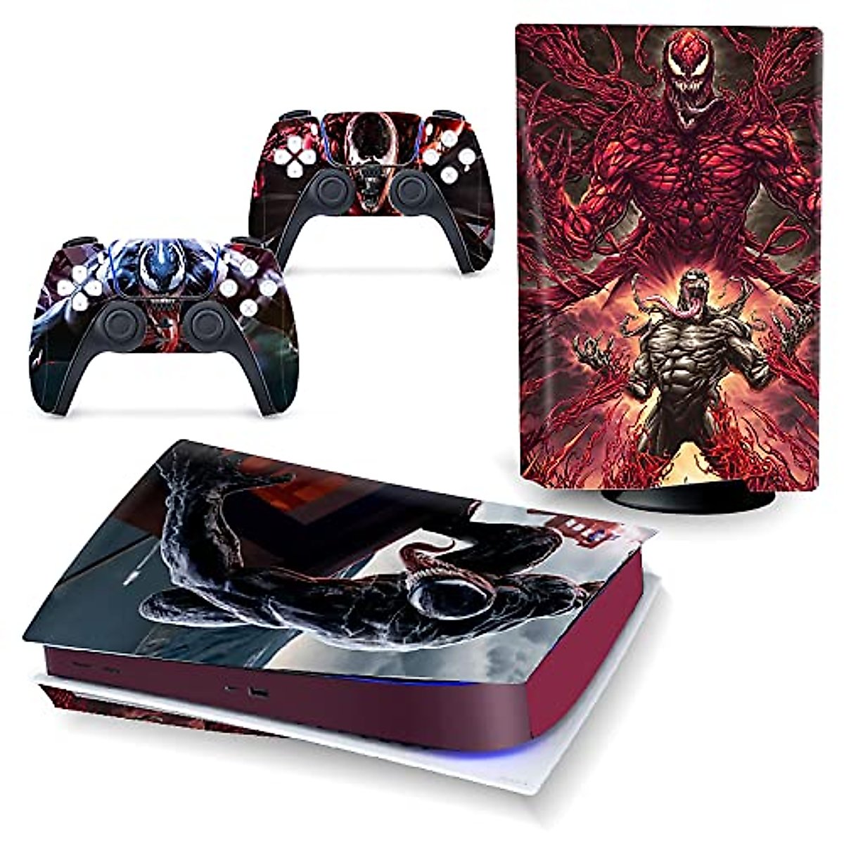 Skins for PS5 Console and Controller Digital Edition,Stickers and Wraps for Playstation5 Console and Cotrolloers Digital Version，Durable Scratch ，Resistant Bubble-Free,Model B