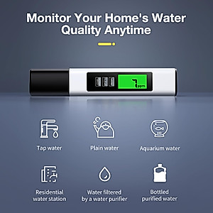 2024 All-New 4 in 1 Tds Meter Digital Water Tester - Accurate and Reliable TDS EC & Temp(°C,°F) Meter - 0-9990ppm - Professional Testing for Drinking Water, RO/DI System, Aquariums etc