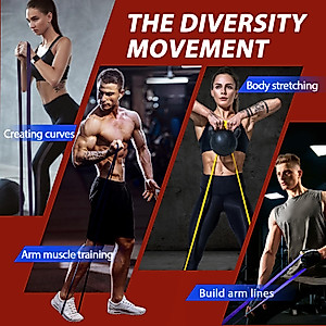LEEKEY Resistance Bands, Exercise Bands Pull Up Assist Bands - Workout Bands Set - Mobility Band Powerlifting Bands for Men and Women Fitness Training, Physical Therapy,Home Workouts