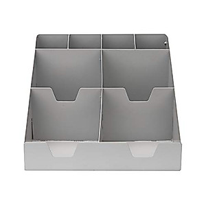 Mind Reader 8-Section Condiment Station, 8 Compartments, Silver