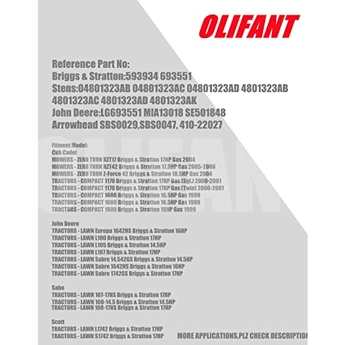 Starter Replaces 593934 693551 LG693551 BS693551 030221 for Cub Cadet John Deere Sabo Toro Briggs & Stratton Engine SBS0029 SBS0047, 41022051, 41022027