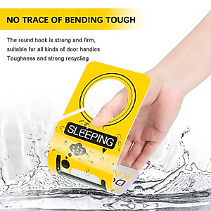 4 Pack Shh Baby Sleeping Door Sign, Dont Ring Doorbell Sign Baby Sleeping Sukh Do Not Knock Or Ring Doorbell Sign PVC Plastic