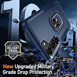 Oneagle for Samsung Galaxy S23+ Plus Case[6 in 1], Samsung S23+ Plus Shockproof Phone Case 5G with [360° Rotatable Kickstand Ring][2X Lens Protectors & 2X Screen Protectors] 6.6 inch