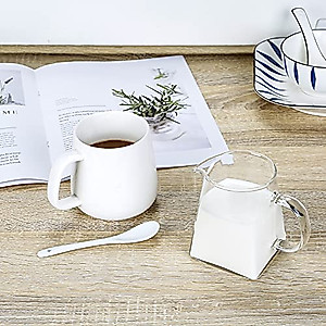 12 oz Pitcher Glass Tea Pitcher Small Glass Pitcher High Temperature Resistant Clear Glass Tea Cup Chinese Kungfu Teaset 350ml Fair Cups with Handle Cha Hai Gong Dao Bei Gongfu Teaware Drinkware