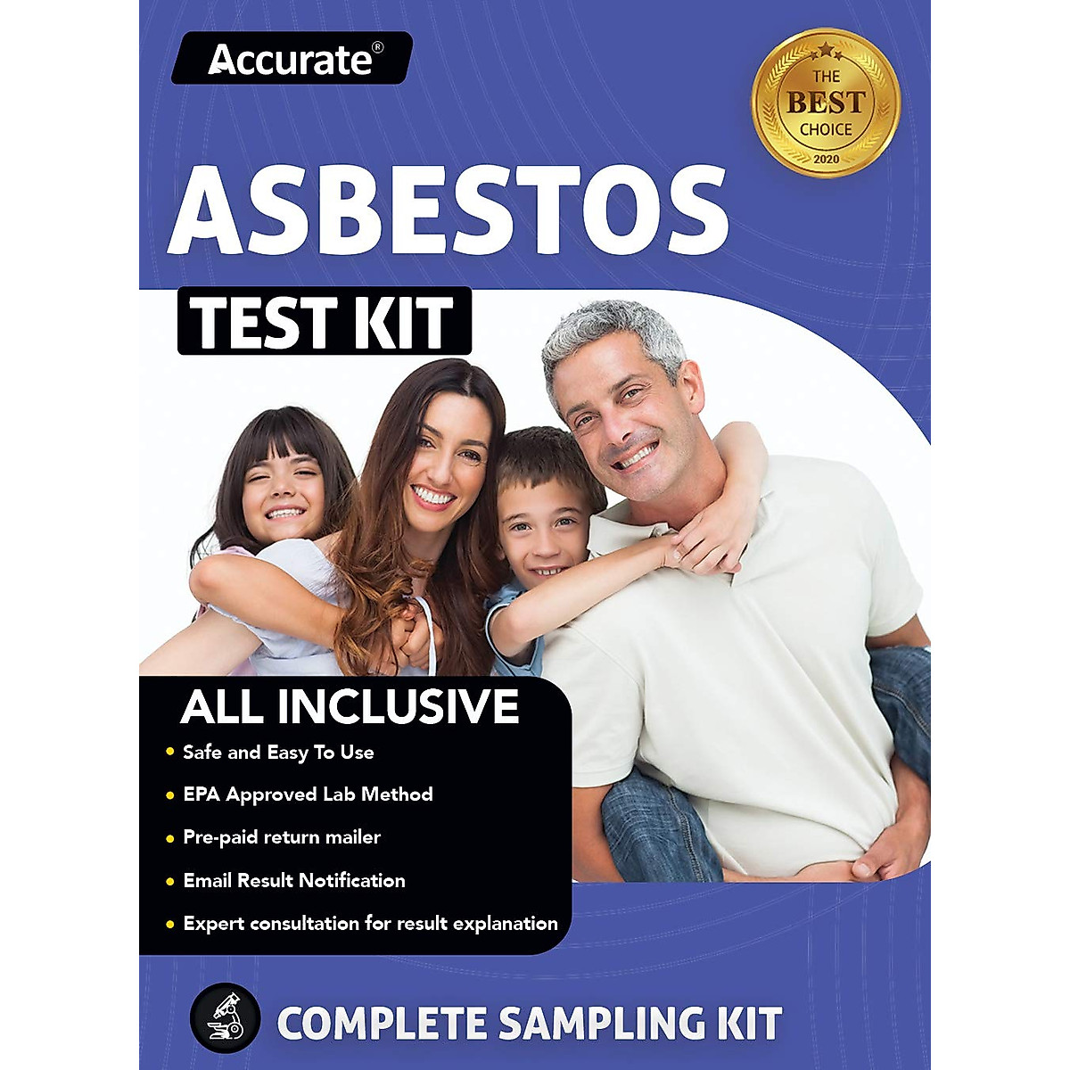Accurate - Asbestos Test Kit - Includes Asbestos Testing Lab Fee, Pre-Paid Return Shipping Mailer to Return Asbestos Test Kit and Expert Asbestos Test Kit Consultation