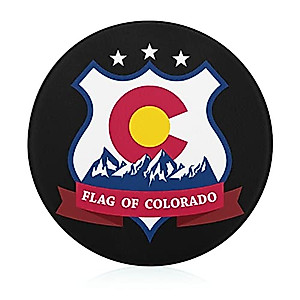 Flag of Colorado Printed Round Cutting Board Glass Chopping Blocks Mats Food Tray for Home Kitchen Decoration