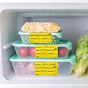 Dissolvable Food Labels for Glass, Plastic Metal, Wood - Washes Off No Residue - Food Prep and Rotation, Canning, Commercial Use and More! USA Made (1 Pack)