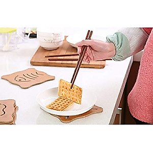 Wooden Chopsticks Reusable Dishwasher Safe 10 Pairs Chinese Asian Korea Iron Wood Handmade Chopstick Natural Healthy for Cooking Eating Restaurants Gourmets Noodles Portable Long Brown