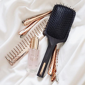 Kristin Ess Rose Gold Wide Tooth Detangling Hair Comb - Gently Detangles Hair + Scalp Stimulating (Pack of 1)