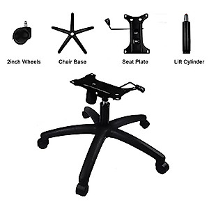 Pro Adjustable 28" Heavy Duty Replacement Office Chair Base/Gaming Chair Base/Computer Chair Base,Upgrade 330 Pounds Swivel Chair Base Replacement