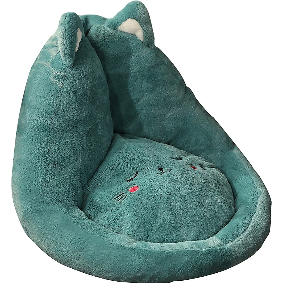 Kelendle Seat Cushion Plush Cat Lazy Sofa Office Chair Cushion Warm Floor Mat Cute Seat Pillow Cozy Floor Cushion with Backrest for Dining Room Bedroom Lumbar Support Pillow Health Building