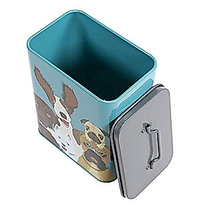 Burgon & Ball Creaturewares GCR/Dog Pet Food Storage Tin The Rabble' Dog, Grey, 16.5 x 11 x 20 cm