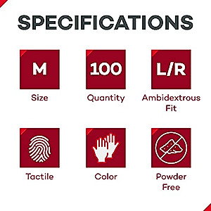 Dealmed Medical Exam Gloves – 100 Count, Cream Color, Medium Latex Exam Gloves, Disposable, Professional Grade Latex Gloves, Multi-Purpose Use Medical Gloves for a First Aid Kit and Medical Facilities