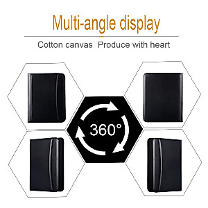 Eshow Leather Portfolio Professional Business Padfolio with Zipper - Interview Resume Notefolio Premium Legal Document Organizer with Card Holder, Writing Pad and File Folders for Men and Women