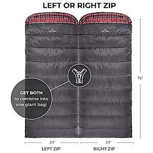TETON Sports Celsius XXL 0 Degree Sleeping Bag with Compression Sack, Left Zipper, and SuperLoft Elite Material for Camping and Base Camp, Gray