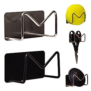 Habitathome Sponge Holder for Kitchen Sink and Sink Accessory Caddy - Minimalist, Rustproof, Waterproof (2 pack)