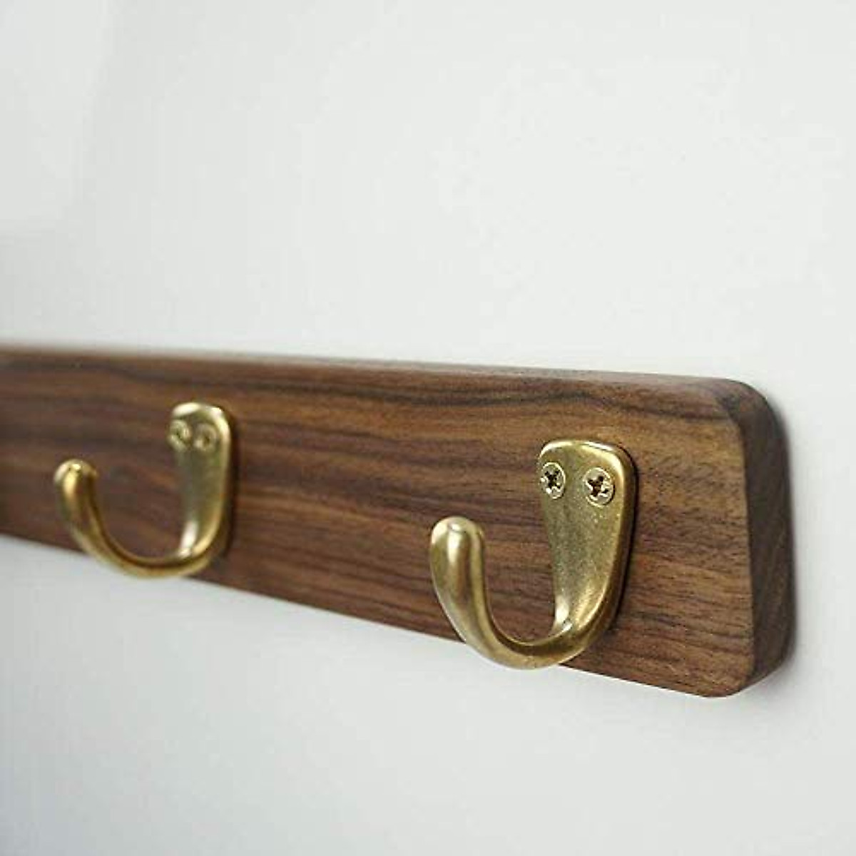 RZDEAL 3PCS Vintage Coat and Hat Hook Brass Classico Wall Hanging for Bath Stands Clothes Hangers Scarf Towel (Gold)