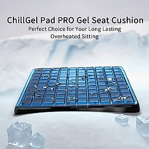 RILIDA High-Tech 3D Gel and Memory Foam Chair Cushions - Comfortable, Cool, Breathable, Portable Seat Cushions for Offices, Homes, Cars, Wheelchairs and Dining Chairs (Dark Grey)
