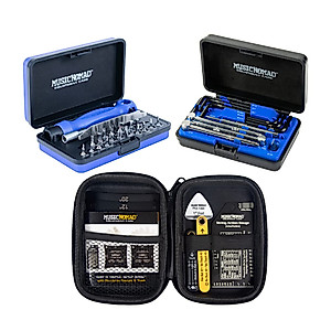 MusicNomad KEEP IT SIMPLE, SETUP (KISS)™ Starter Kit Bundle - 6 pc. Gauge Set, 26 pc. Guitar Tech Tool Set, 11 pc. Truss Rod Wrench Set (MN609)