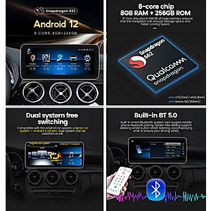 Android 12 Car Stereo GPS Sat Nav for Mercedes-Benz B-Class W245/246 Touchscreen Multimedia Player Mirror Link TPMS CarPlay + DVR,Qualcomm 450 4+64GB 10.25 inch-2013-2014 NTG4.5