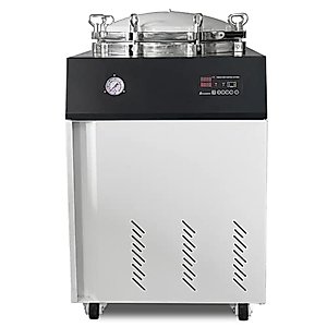 SH Scientific New 150L Vertical Autoclave. Glassware, Mushroom Grain and Culture Media Sterilization. Quicker Cycle. Advanced Pressure Gauge Display (PSI). 20psi at 121℃. Commercial and lab use. 220V