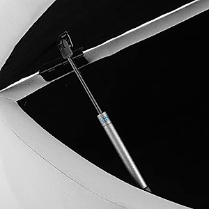 HOMCOM Half Moon Modern Luxurious Polyester Fabric Storage Ottoman Bench with Legs Lift Lid Thick Sponge Pad for Living Room, Entryway, or Bedroom, White