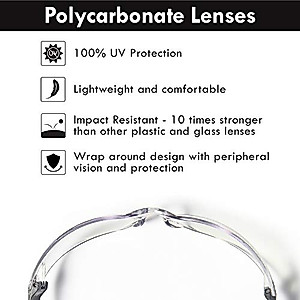 TRUST OPTICS 12 Pack Safety Glasses ANSI Z87+ Certified Protective Eyewear Goggles for Men and Women with UV Eye Protection