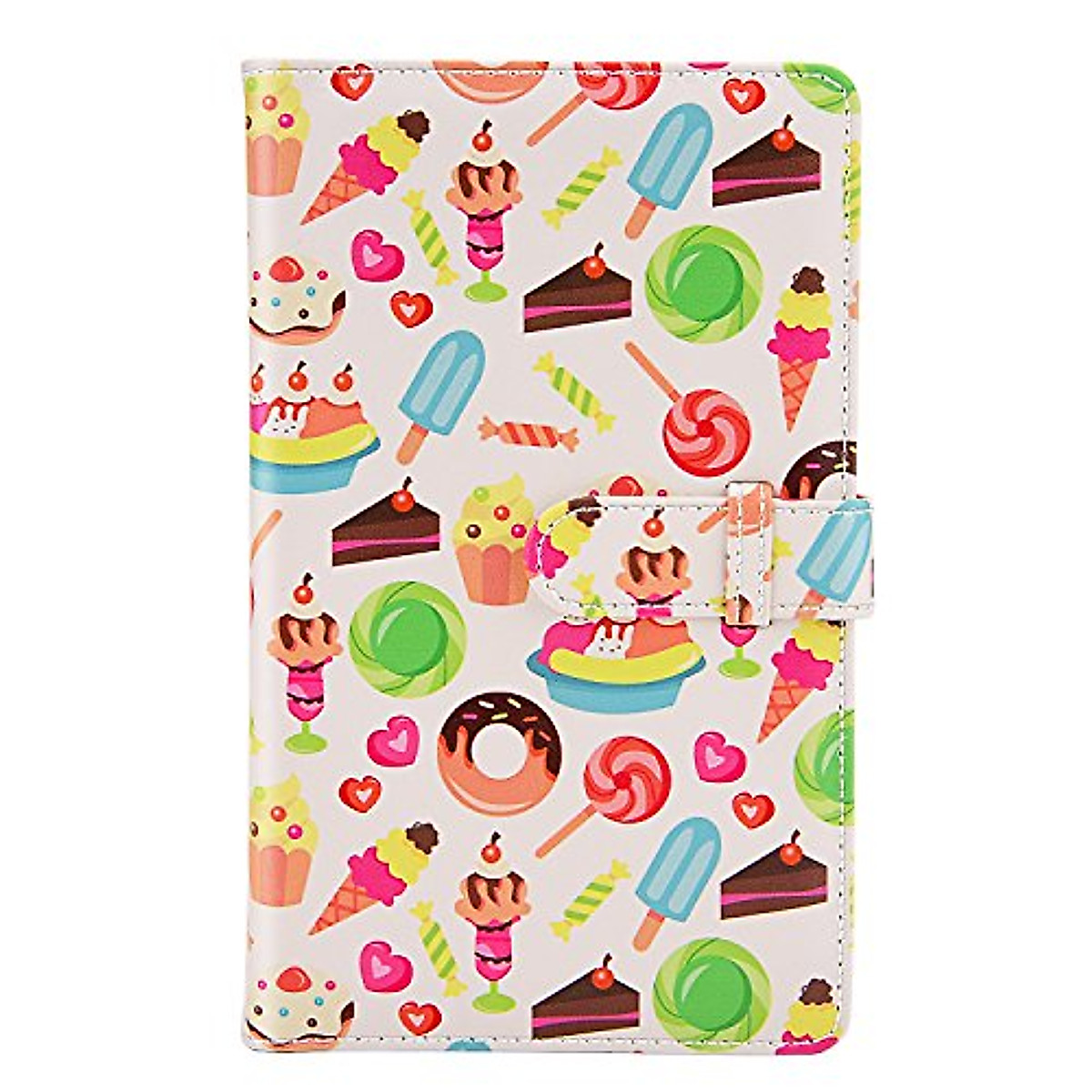 Sunmns Wallet PU Leather Photo Album Compatible with Fujifilm Instax Mini 11 9 8 90 8+ 26 7s Instant Camera Film, Polaroid Snap Zip Z2300 PIC-300 Film (Desserts)