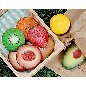 Yellow Door Fruit Sensory Play Stones, Set of 8